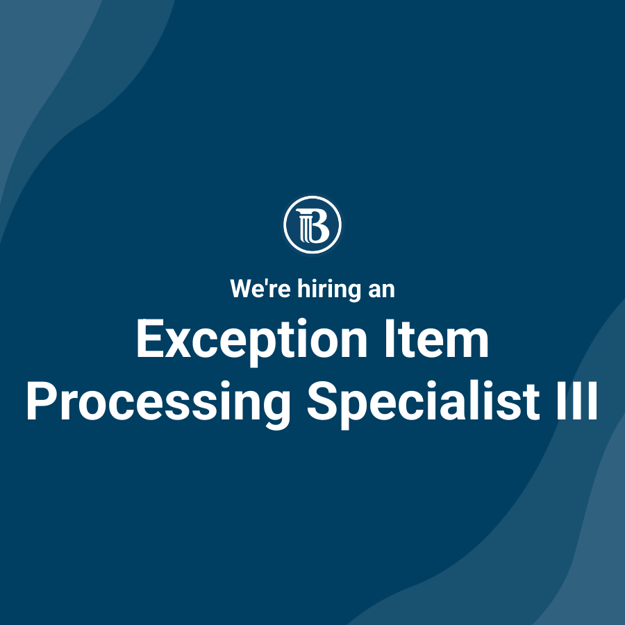 Exception Item Processing Specialist III